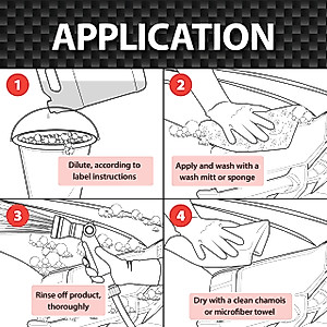 Malco CW-37 Premium Car Wash Concentrate - High Foaming Car & Truck Wash Soap/Removes Road Film, Salt, Dust & Dirt from Your Vehicle/1 Gallon (105701)