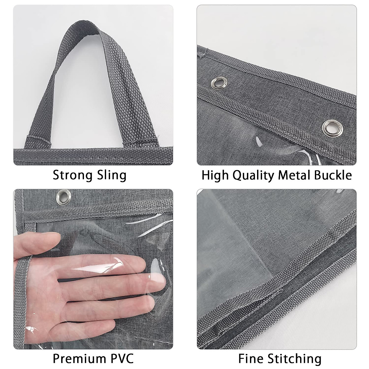 Leggings Storage Hanging Organizer,Storaging Hanger Roll Rack Holder for T-Shirt Jeans Gym Pants,RV Portable Closets Space Saver (Gray, 16 Compartments x 2Pack)