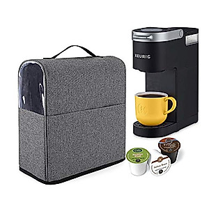 CURMIO Coffee Maker Dust Cover Compatible with Keurig K-Mini and K-Mini Plus, Coffee Making Machine Cover with Pockets for K Cup, Cover Only