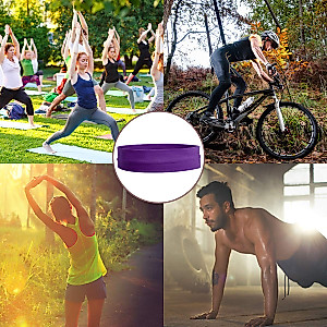 Teemico 10 Pack 3" Cotton Headbands Pack Stretch Elastic Yoga Soft and Stretchy Sports Sweatbands Fashion Headband for Teens Women (Purple)