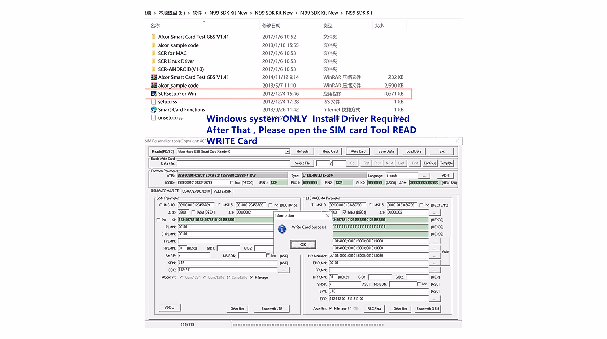 LTE WCDMA ICCID SIM USIM 4G Secure Card Reader Writer Programmer with ...