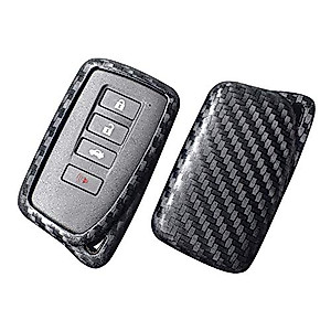 Ceyes Carbon Fiber Texture Protective Key Cover Car Smart Key Cover Car Remote Key Fob Cover for Lexus ES350 ES300h ES250 GS450 GS350 GS200 NX200 NX300H NX200T RX200T RC-F EX300 EX250 EX200