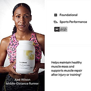 Thorne Whey Protein Isolate - 21 Grams of Easy-to-Digest Whey Protein Powder - NSF Certified for Sport - Vanilla Flavored - 29.5 Ounces - 30 Servings