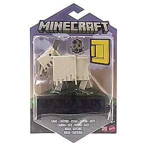 Mattel Minecraft Goat Action Figure, 3.25-in, with 1 Build-a-Portal Piece & 1 Accessory, Building Toy Inspired by Video Game, Collectible Gift for Fans & Kids Ages 6 Years & Older