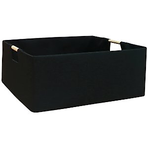 FUULOXE Storage Bin for Shelves Rectangle Closet Baskets Foldable Box with Handles, Gray Storage Bins, Storage Boxes for Home Office Car Dormroom