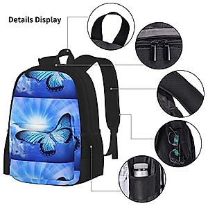 YIDUODUOX School Bookbags Set Personalized Beauty Butterfly Student Backpack With Lunch Box And Pencil Case School Backpack Boys Girls