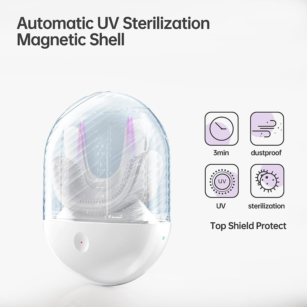 KAVVO Shell Teeth Whitening Kit 2023 Muse Design Gold Winner for Sensitive Teeth, Medical Level LED, Long Battery Life, Automatic UV Disinfection, Extra Teeth Tray & Gel for Bright Smile