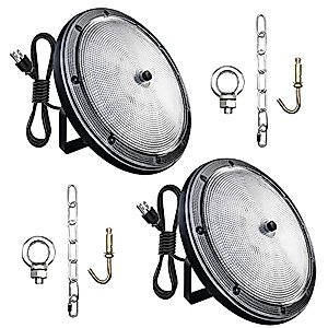 Kekeou UFO LED High Bay Light 300W with Plug LED Warehouse Lights Commercial Bay Lighting 6500K 30000lm Anti-Glare Waterproof IP65 for Shop Warehouse Barn Garage (2 Pack)
