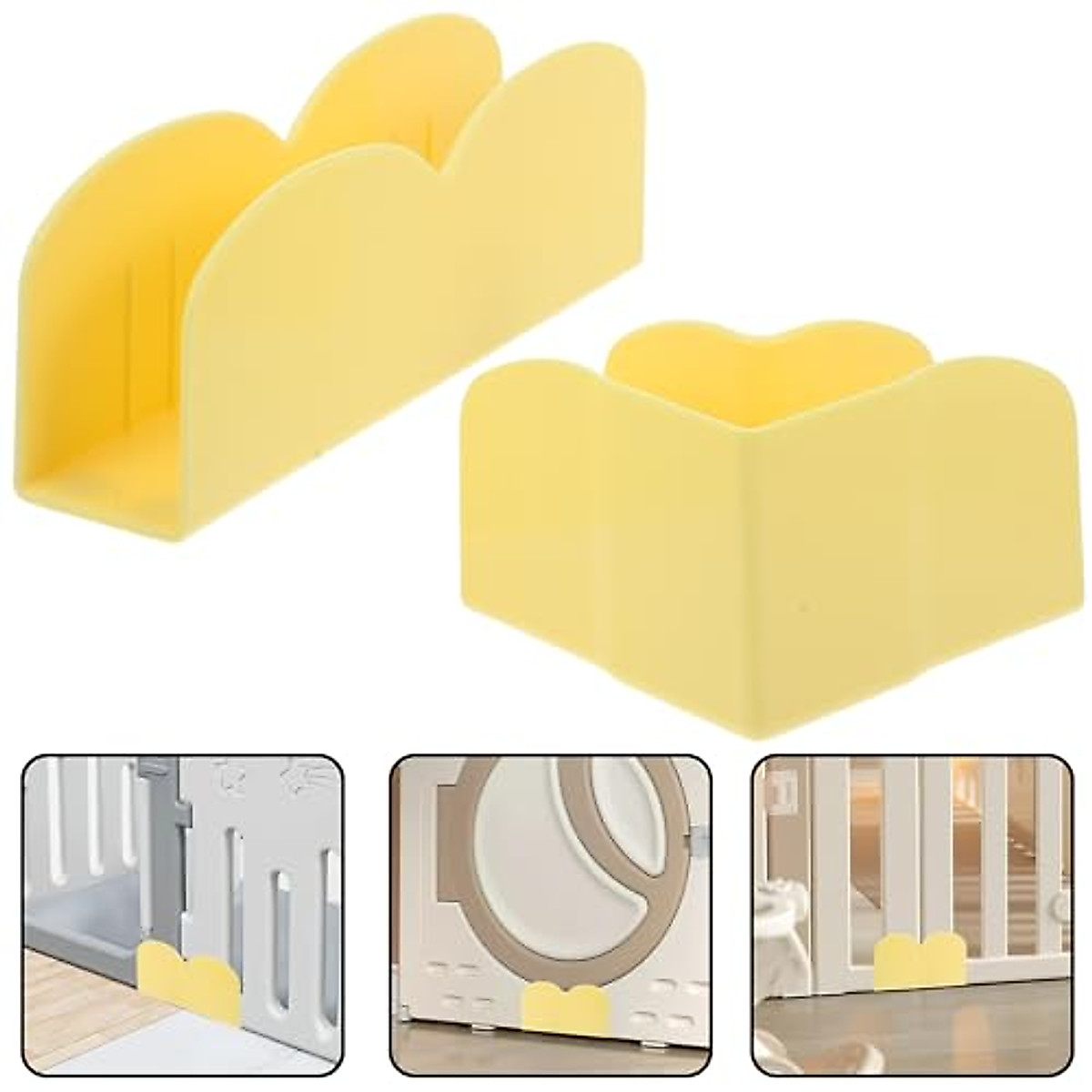 SOLUSTRE 2pcs Playpen Stabilizer Playpen Accessories Replacement Anti Slip and Anti Collapse Safety Baffle Yellow