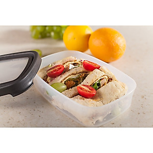 Wham 6PCS BPA Free Reusable Plastic Container Food Saving Storage Set Safe Food Box Set - Airtight, Leakproof, Microwave, Freezer & Dishwasher Safe, Set of 3, (4 Cup)