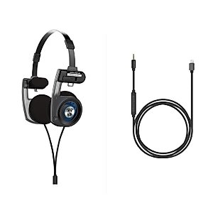 Koss Porta Pro Utility On-Ear Headphones Plus Utility Cord Lightning Cable