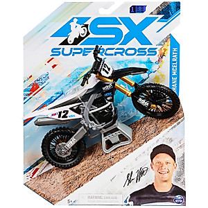 Supercross, Authentic Shane McElrath 1:10 Scale Collector Die-Cast Toy Motorcycle Replica with Display Stand, for Collectors and Kids Age 5 and Up