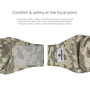 Pet Parents Premium Washable Belly Bands for Male Dogs & Extendrs, (3pack) of Male Dog Diapers & Male Dog Belly Bands, Color: Camo, Size: Large Dog Diapers Male