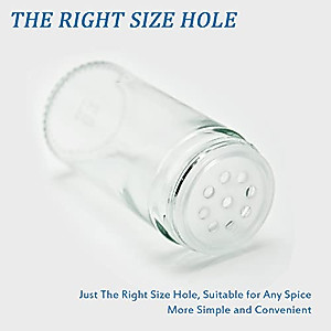 CASCIARO Spice Jars, 6 Pcs Glass Spice Jars with Label, Spices Container Set, Spice Jars Glass Empty 4 oz, Round Spice Bottles, Seasoning Bottles Included Chalk Marker and Silicone Collapsible Funnel