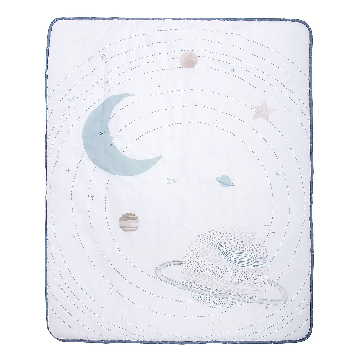 Trend Lab Celestial Space 3 Piece Crib Bedding Set, Includes Nursery Quilt, Fitted Crib Sheet and Crib Skirt 103728