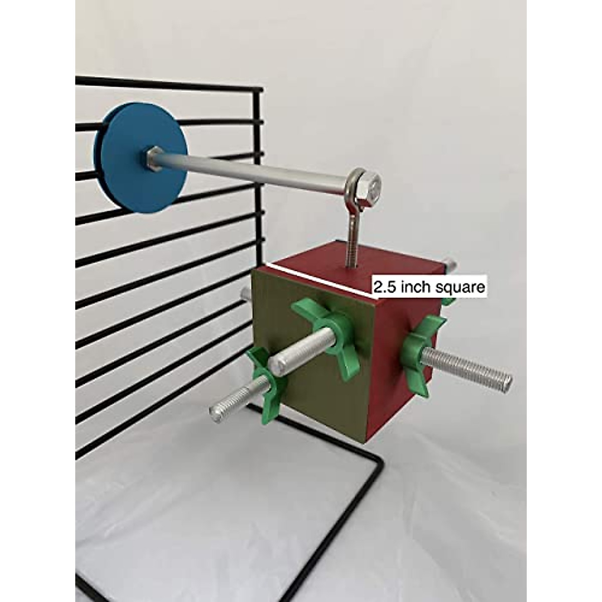 Busy Bird | Box Foraging Bird Toy - Rounded Corners, Non-Removable Wing Nuts - 100% Metal, Ultimate Brain Teaser and Mind Game for Medium to Extra Large Birds