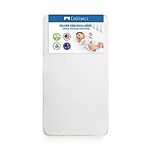 DaVinci Deluxe Coil Dual-sided Crib & Toddler Mattress, Extra firm, Waterproof, Greenguard Gold Certified