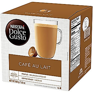 Nescafe Dolce Gusto Coffee Pods, Cafe Au Lait,16 Count (Pack of 3)