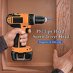 Uenhoy 10 Pcs Magnetic Phillips Screwdriver Bits Set 6 Inch Long Anti Slip Phillips Bits #2, 1/4 Inch Hex Shank (PH2 x 150MM)