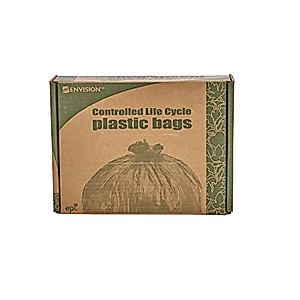 STOUT by Envision G3340E11 Controlled Life-Cycle Plastic Bags, 33" x 40", 33 gal capacity, 1.10 mil thickness, Green (Pack of 40)