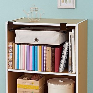 Aimedia Under-Desk Storage Box Under Desk Mounting Table Retrofit Drawers Space Can Be Installed Utilizes Gaps! Slide Box, Alloy Steel, Beige