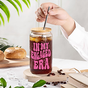 Aeenr Engagement Gift - Bridal Shower Gifts - Bachelorette Gifts for Bride - Wedding Gifts for Couples 2024 Friend Gifts for Bride to Be Future Mrs Newly Engaged Gifts for Her 16oz Iced Coffee Cup