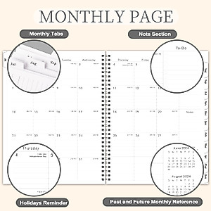 2024-2025 Planner - Weekly and Monthly Planner 2024-2025, 9” × 11”, Planner 2024-2025 from JUL. 2025 to JUN. 2025, Inner Pocket, Premium Paper, Twin-wire Binding, Make Life Productive - Gray