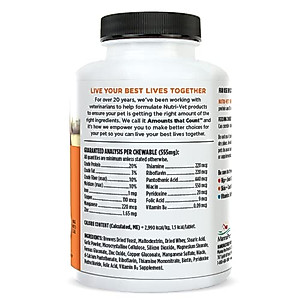 Nutri-Vet Brewer's Yeast and Garlic Chewable Tablets for Dogs - Veterinarian Formulated to Support the Immune System and a Healthy Skin & Coat - 500 Chewable Tablets