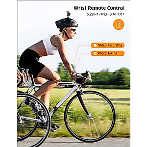 CAMWORLDCAM FOXGEEK Action Camera 4K 20MP WiFi Underwater 131FT Waterproof Sport Cam with Image Stabilization External Microphone Remote Control 2 Batteries & Helmet Accessories Kit, Black