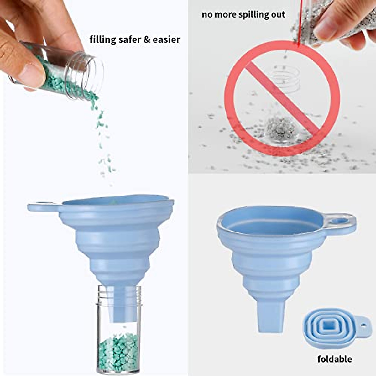 Douorgan Diamond Painting Storage Containers 60 Slots Diamond Painting Accessories and Tools Portable Diamond Painting Organizer Shockproof Diamond Art Storage Case Jewelry Beads Storage Box