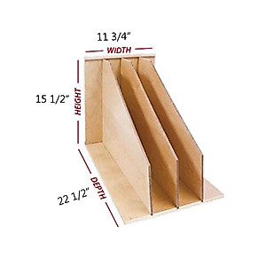 Dowell 4D007 TD3 Wooden Vertical Tray Divider Organizer with 3 Section for 12" Cabinets