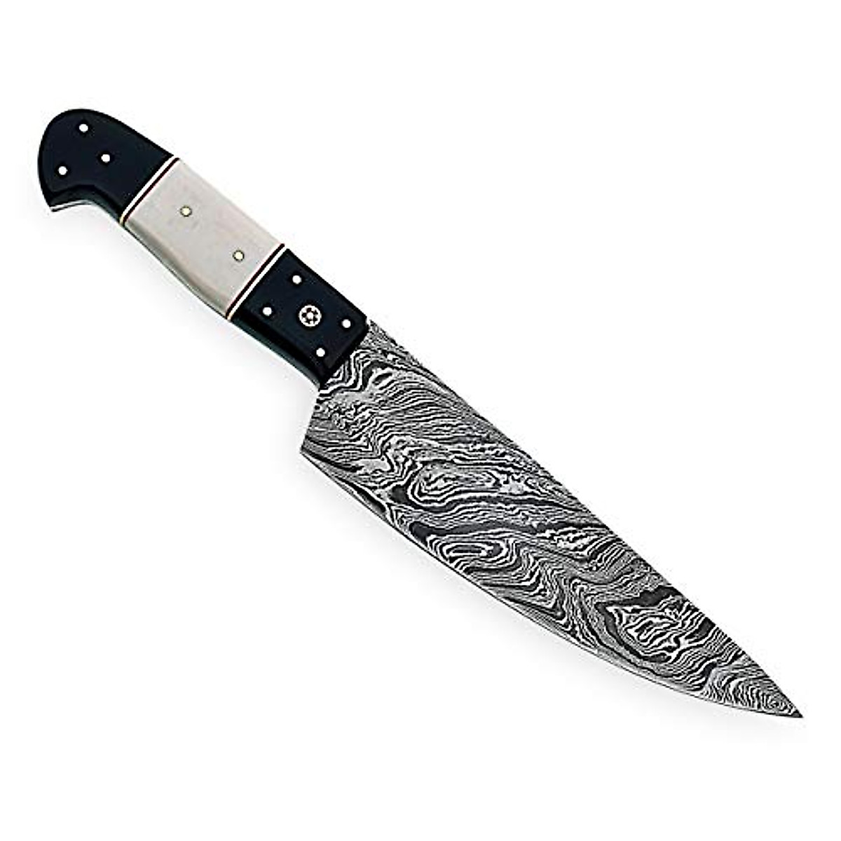 Professional Handmade Chef kitchen Knife 12 Inch Genuine Damascus Kitchen Cutlery Knife Damascus Steel Cutting Vegetable Meat Cleaver Kitchen Damascus Chef Knife, Great Gift CHF-29