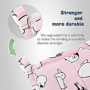 Aimon Weighted Blanket Kids, Kids Weighted Blanket 3 lbs, Breathable, Pink Weighted Blanket, Small Size, with Glass Beads (20"*30", 3Lbs)