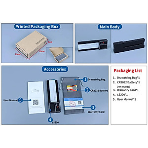 LS200 Glass Thickness Gauge - Accurate Measurement up to 70mm, Easy One-Side Operation for Glazing - Precision Tool for Architectural Laminated Glass, Window Walls, and Glass Bottles