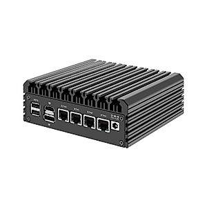 HUNSN Micro Firewall Appliance, Mini PC, OPNsense, VPN, Router PC, Intel N5105, RJ03a, AES-NI, 4 x Intel 2.5GbE I226-V LAN, Type-C, TF, M.2 WiFi 6 Slot, 8G RAM, 256G SSD