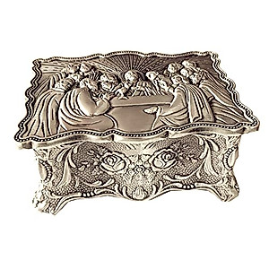 elegantmedical Last Supper Rosary Necklace Eucharistic box Catholic Christian Roman rosary case Jewellery GIFT BOX