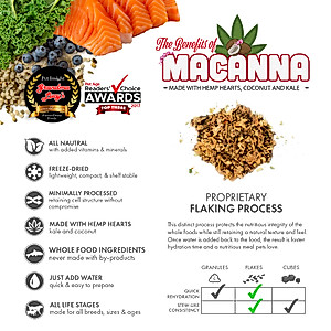 Grandma Lucy's Macanna Dog Food, Grain Free and Freeze-Dried - Salmon Recipe, 3Lb Bag