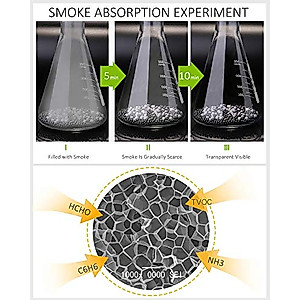 [8-Pack x 200g] Charcoal Bags with Plastic Box, Activated Carbon Bamboo Charcoal Air Purifying Bag for Refrigerator, Wardrobe, Closet, Shoebox, Drawer, Pet Home, Storage Room