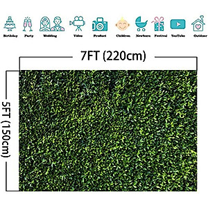 3D Green Leaves Photography Backdrops Spring Nature Outdoorsy Newborn Baby Shower Backdrop Wall Art Wedding Birthday Party Decoration Photo Background Studio Props Cake Table Booth 7x5ft