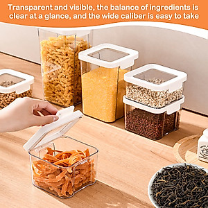 Maggiemiss Multifunctional Sealed Food Storage Tank-Durable and Stackable,Suitable for a Variety of Scenarios,Environmentally Friendly and Reusable (white cover-1300ml)