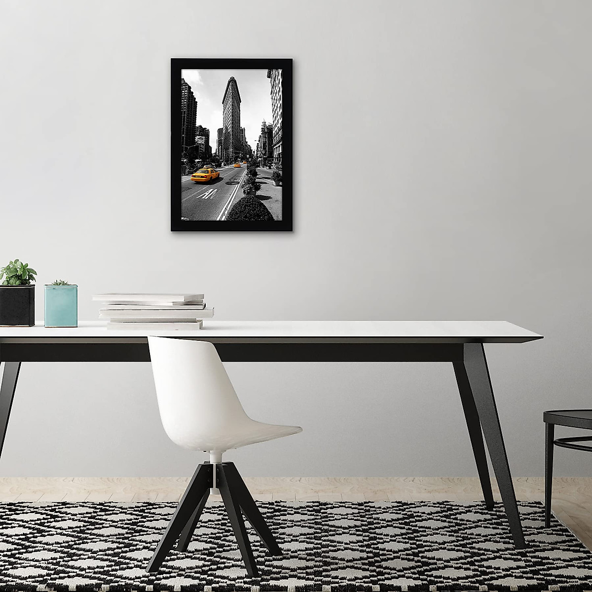 Americanflat 11x17 Picture Frame with Shatter-Resistant Glass - Gallery Style Frame with Engineered Wood - Signature Collection - Photo Frame for Wall Display - Black
