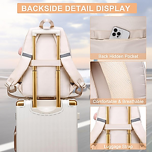 Kuosdaz Laptop Backpack for Women Girls 15.6 Inch Fashion Laptop Bag with USB Charging Port, Wide Open Large Water Resistant Nurse Back Pack, College School Travel Daypack, Black&Green