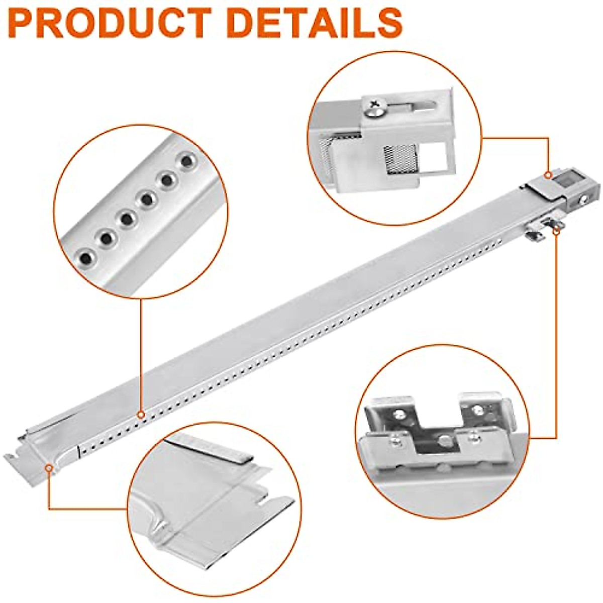 DELSbbq Burner Tube Kit for Weber Genesis II 400 Series Genesis II E-410 S-410 E-415 S-415 E-435 S-435 Gas Grills, Replacement Kits for Weber Genesis II 300 Series 400 Series Gas Grills, 67490, 67491