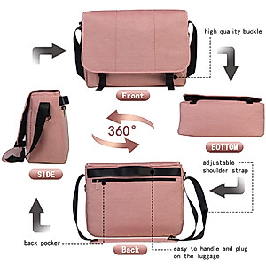 Marryking Classic Canvas Messenger Bag for All Purpose use, Pink, Size One_Size