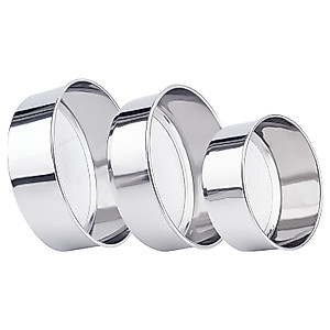 OLYCRAFT 3Pcs 201 Stainless Steel Lab Sieves #40 Mesh Wire Mesh Sieves 4"/4.8"/6" diameter Economy Test Sieves for Science Laboratories