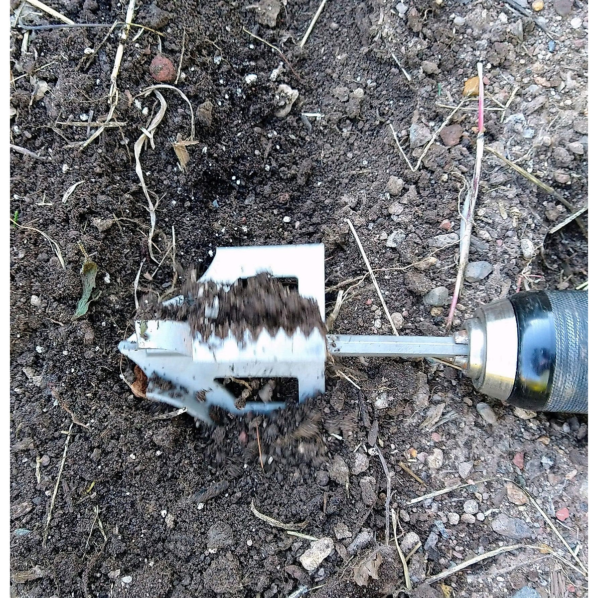 Garden Groomer - Soil Tiller, Weed Remover, Soil Digger, Auger, Drill Attachment for Gardening