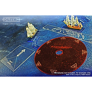 LITKO Fantasy Naval Template Set Compatible with Uncharted Seas