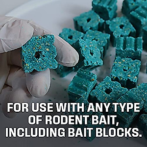 Exterminator’s Choice - Mice Bait Station - Includes Two Small Bait Station and One Key - Heavy Duty Bait Box for Mice and Other Pests - Durable and Discreet