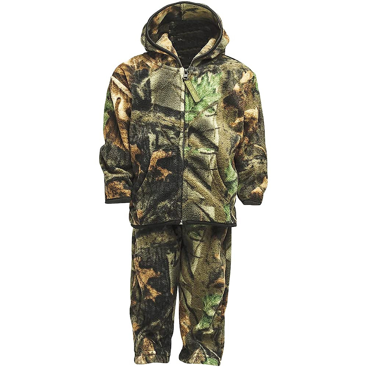 TrailCrest by Treel Infant - Toddler Camo Full Zip Hoodie Sweatshirt Fleece Jacket & Pants Set, Camo, 5T