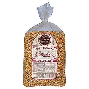 Amish Country Popcorn | 6 lb Bag | Popcorn Kernels | Small and Tender | Old Fashioned, Non-GMO and Gluten Free (6 Pound (Pack of 1), Baby Yellow)